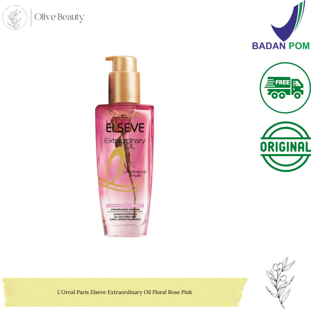 Jual L'Oreal Paris Elseve Extraordinary Oil Floral Rose Pink | Shopee ...