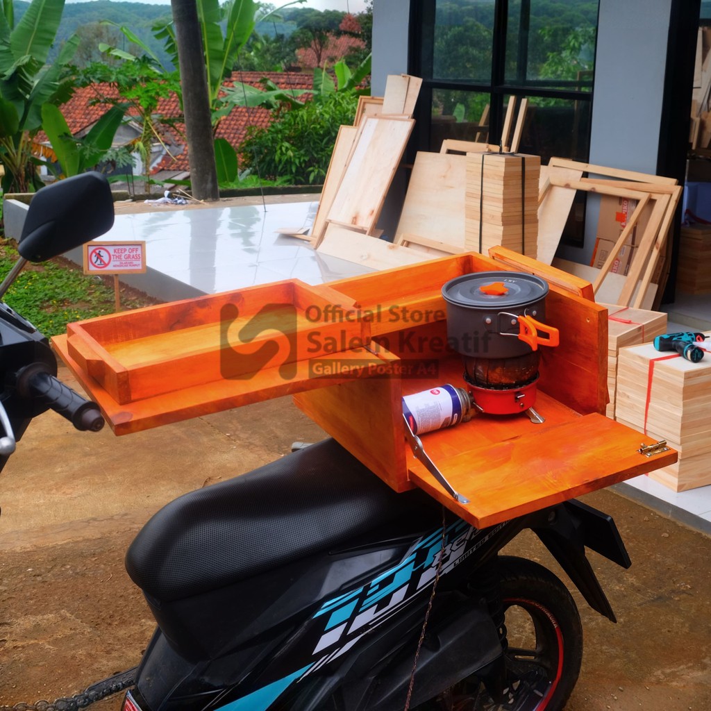 Jual Boxs Kopi Motor Keliling Box Jualan Kopi Bonus Nampan dan Papan ...