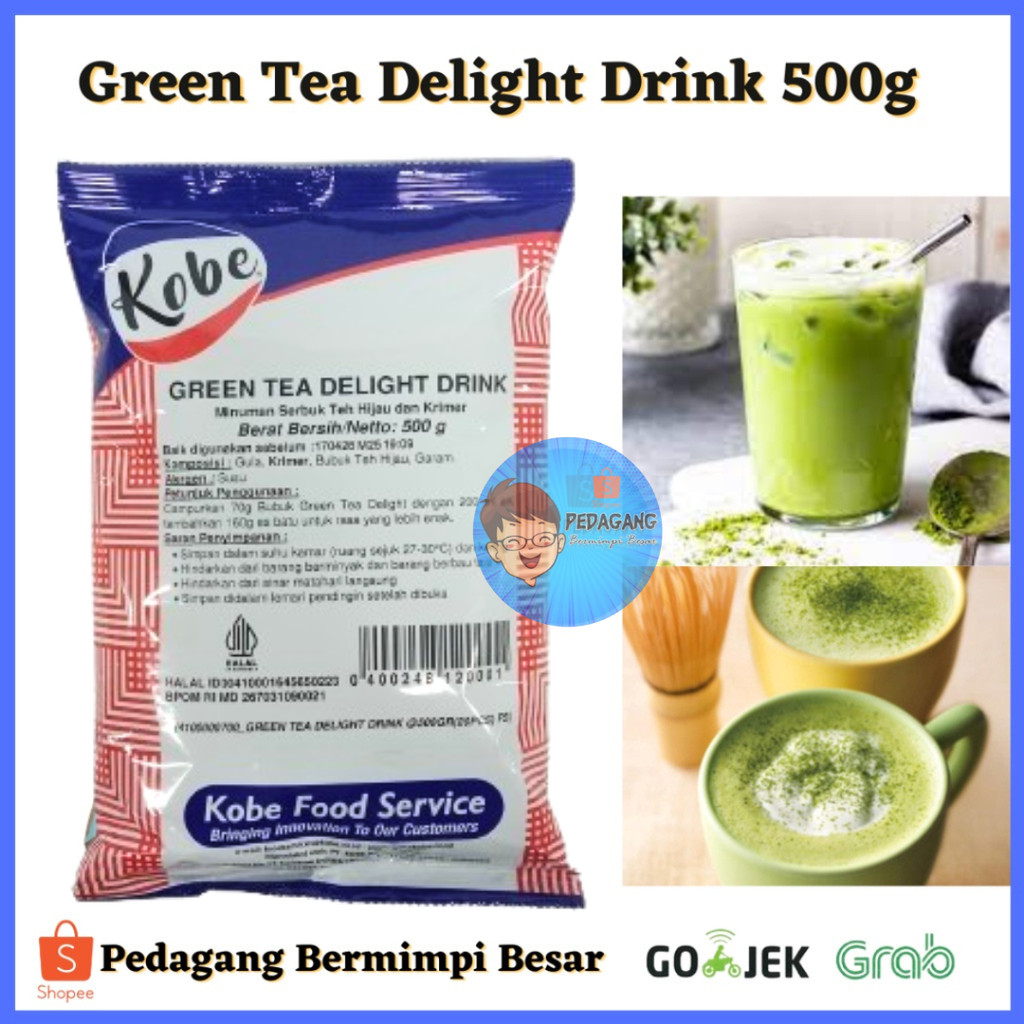 Jual Kobe Green Tea Delight Drink 500gr | Green Tea Bubuk | Teh Hijau ...