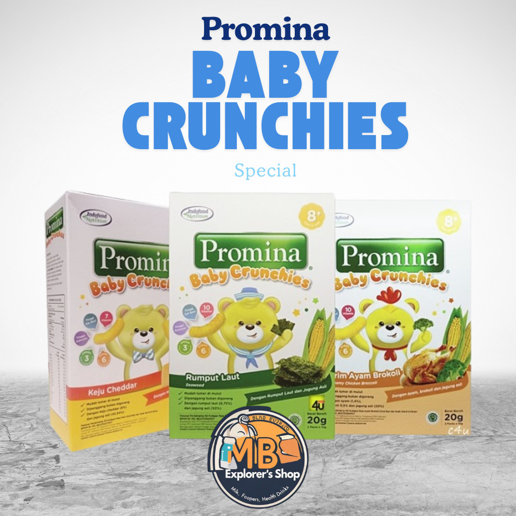 Jual Promina Crunchies 20g Cheddar Rumput laut Makanan Cemilan MPASI ...
