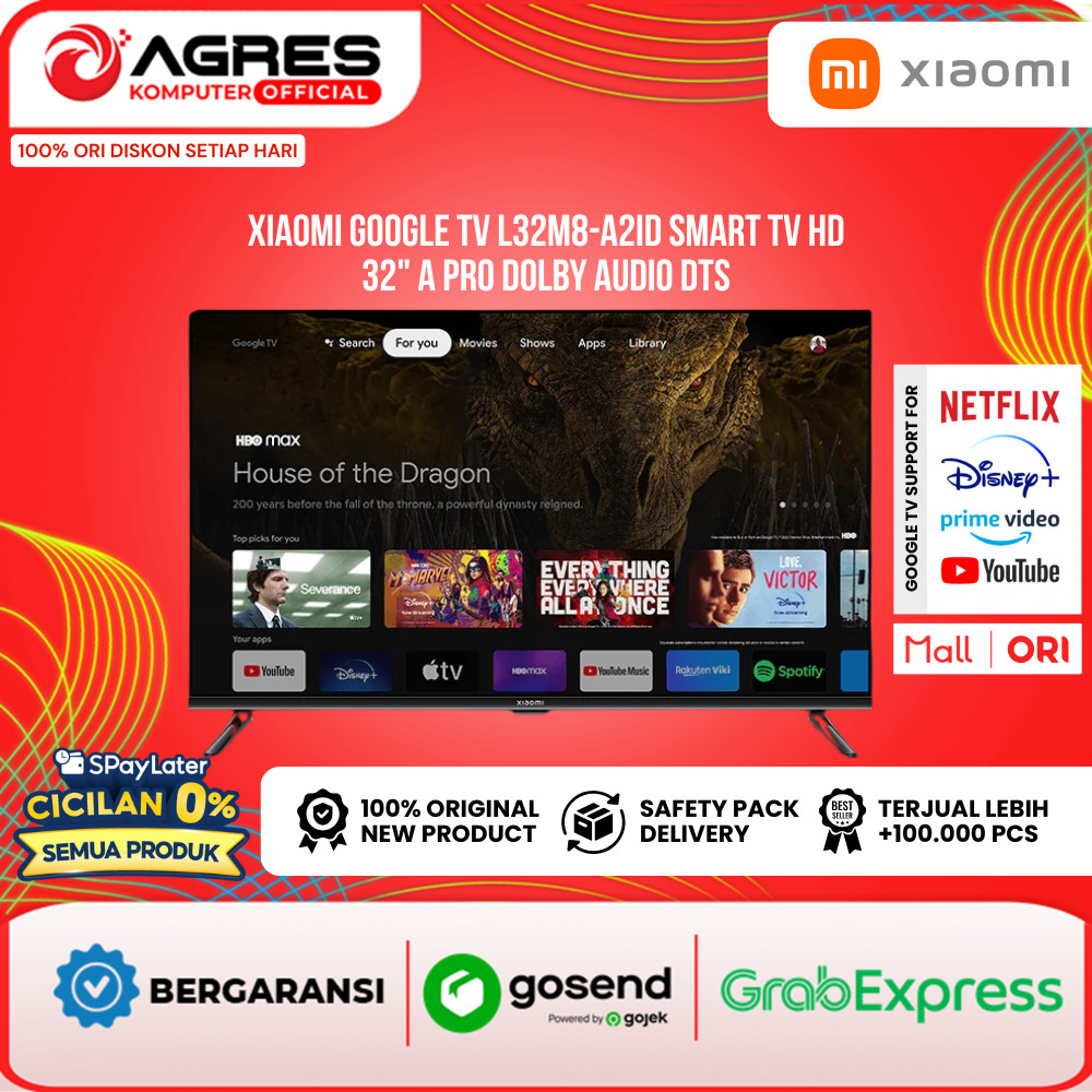 Jual XIAOMI 32 A PRO GOOGLE TV 32 INCH L32M8-A2ID A PRO SERIES HD TV ...