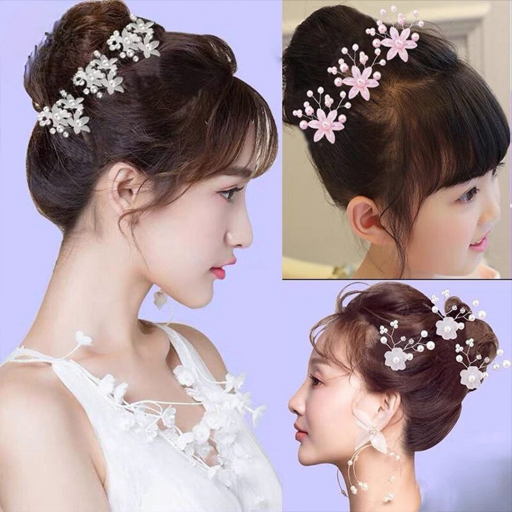 Jual Tusuk Konde Cantik Korean Style Motif Bunga Mahkota Rambut Cantik ...