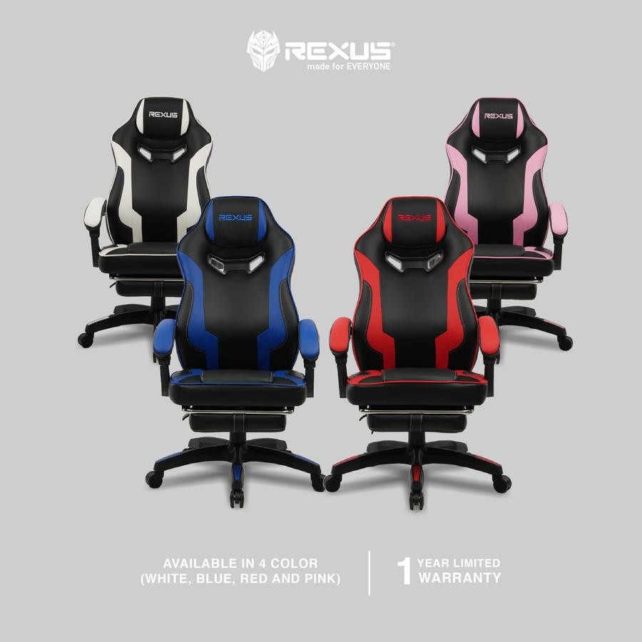 Jual Kursi Gaming REXUS RGC-R55 W/Footrest Sporty & Racing type ...