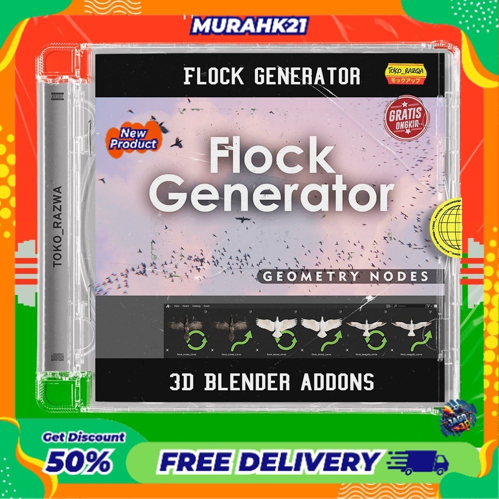 Jual 3D Blender - Flock Generator - 281024 NEW BLENDER ADDONS | Shopee Indonesia