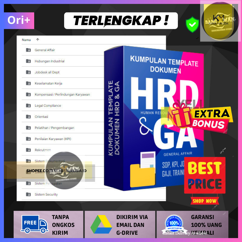 Jual FILE KUMPULAN TEMPLATE HRD GA Divisi Department Human Resource ...