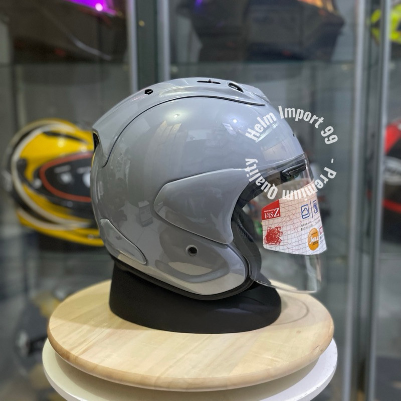 Jual Helm Retro VZ Ram Half Face Desain Klasik Premium 1:1 Look Grey ...