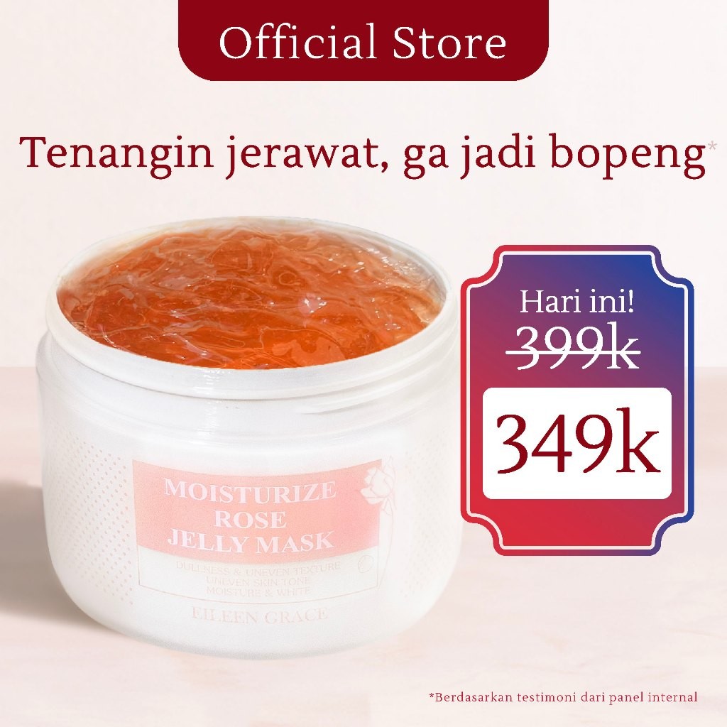 Jual EILEEN GRACE - Moisturize Rose Jelly Mask 300 ml | Masker Wajah ...