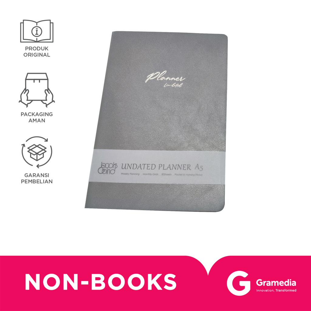Jual Books & Bind Nb Softcover Undated Planner A5 Grey | Shopee Indonesia
