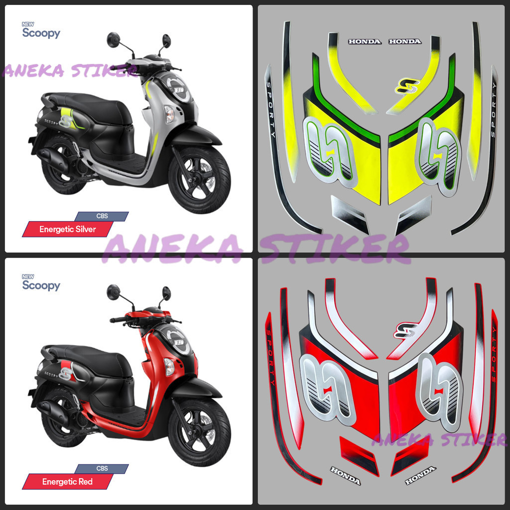 Jual Striping stiker honda scoopy 2024 2025 Energetic Fullset Sudah ...