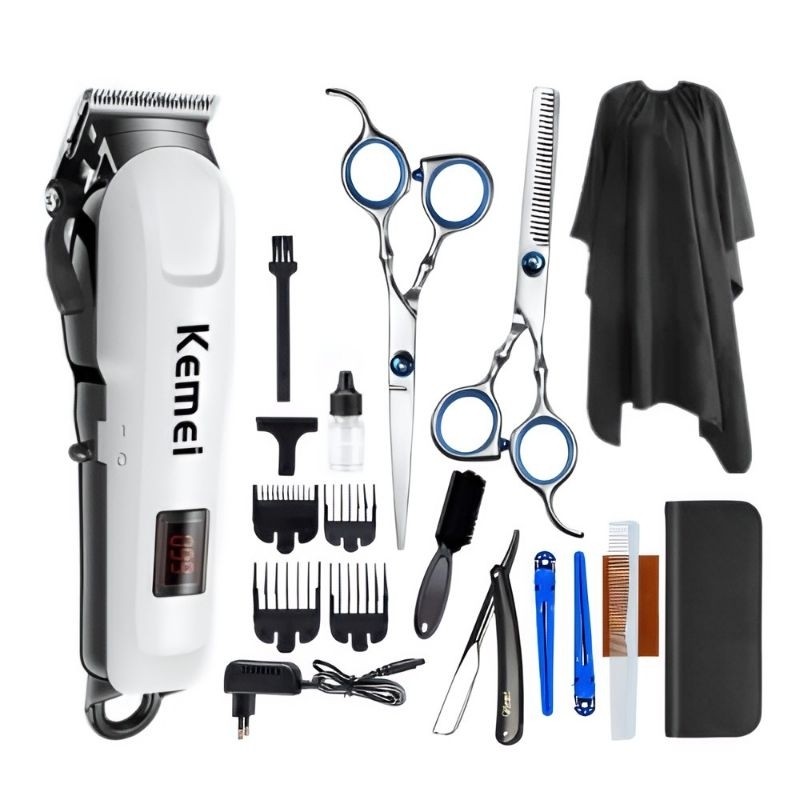 Jual [COD ]Paket Usaha Pangkas Rambut dan Barbershop Alat Cukur Rambut Mesin Cukur Kemei Km 809A ...