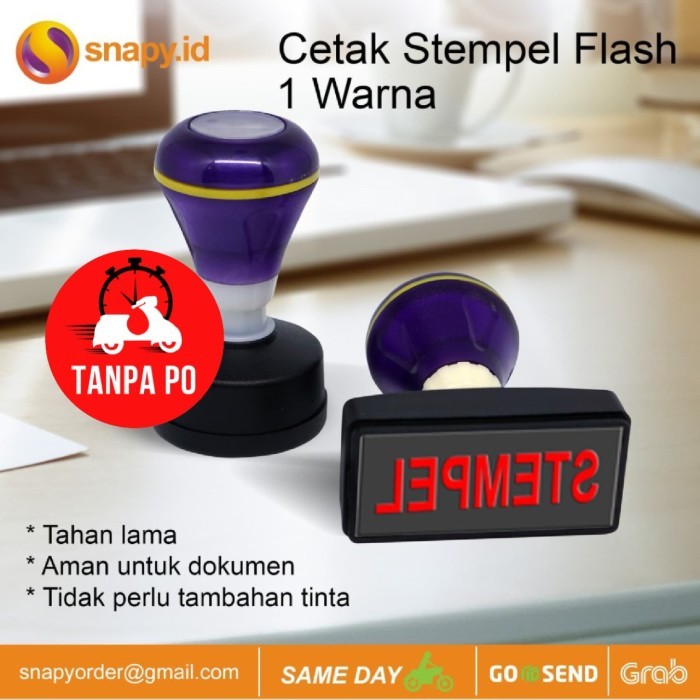 Jual Cetak Stempel Flash| Stample Flash 1 Warna - Tiga Warna, KECIL | Shopee Indonesia