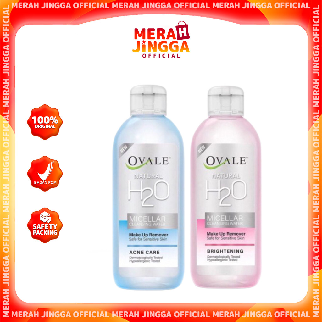 Jual Ovale Natural H2O Micellar Cleansing Water 100ml | Merah Jingga ...