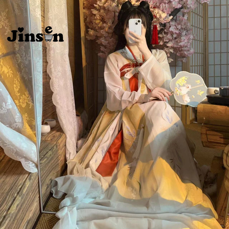 Jual [JinSen]Rok Dalam Sepanjang Dada Gaya Tang Wanita Hanfu Dengan ...