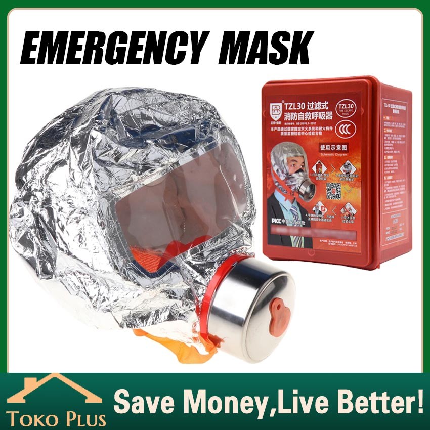 Jual Fire Escape Mask Hood untuk Fire alarm Masker Asap Kebakaran ...