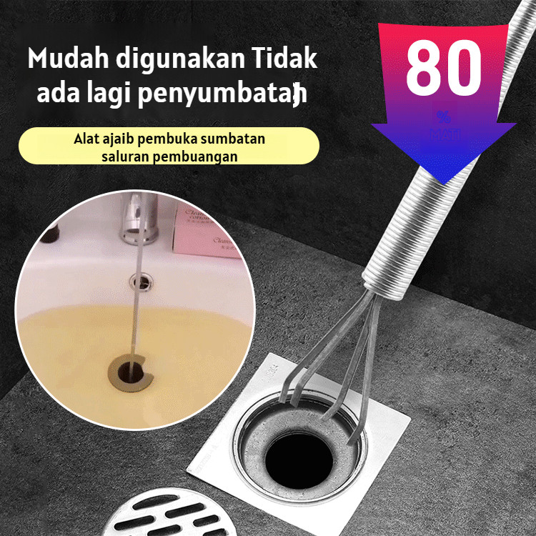 Jual [STOCK] Kawat Pembersih Saluran Pipa / Pencapit Kotoran Saluran Wastafel / Penjepit Kawat ...