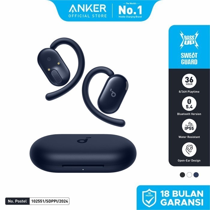 Jual Anker Soundcore V20i Open Ear Earbuds Earphone Sport Hook - A3876 | Shopee Indonesia