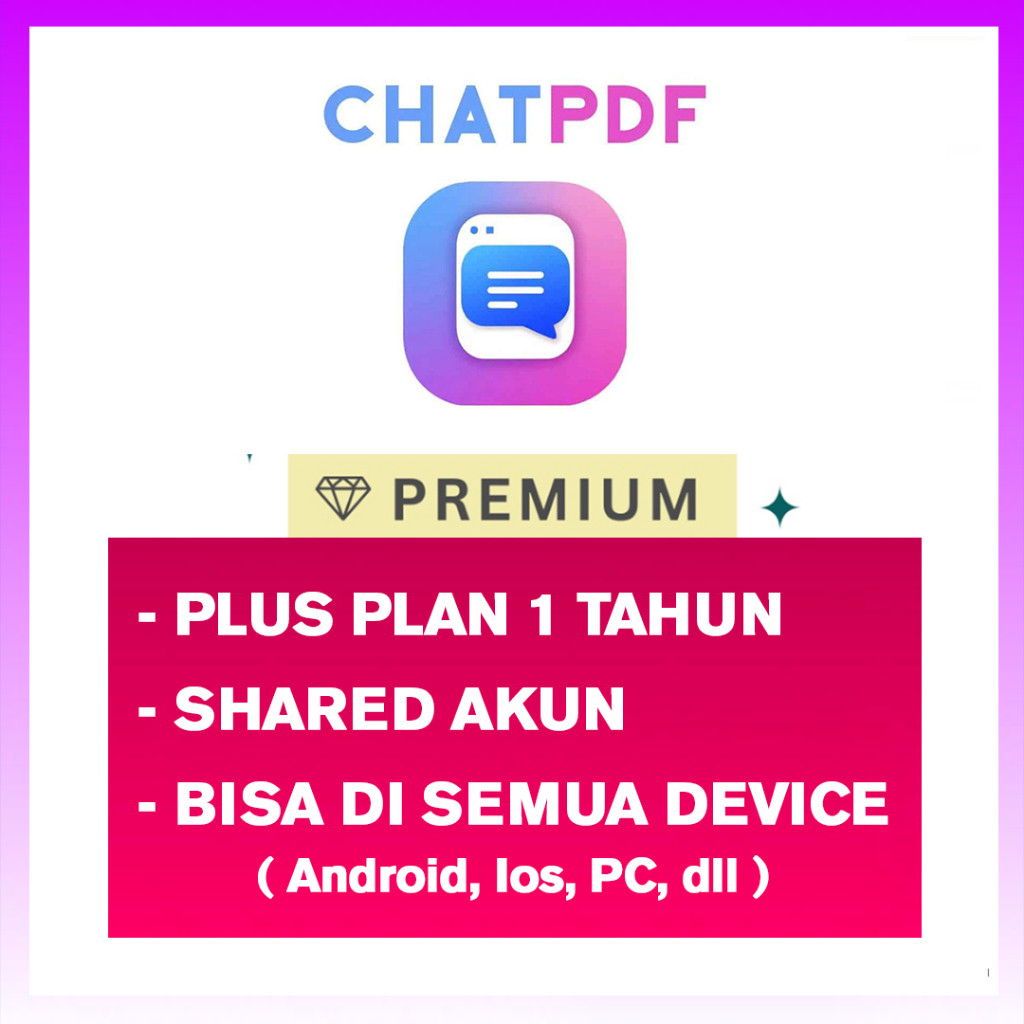 Jual ChatPDF Plus Premium 1 Tahun Original | Shopee Indonesia