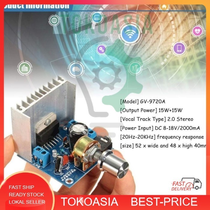 Jual TDA7297 Digital Audio Amplifier Module 15W+15W Dual-Channel Stereo Power Amplifier Board AC ...