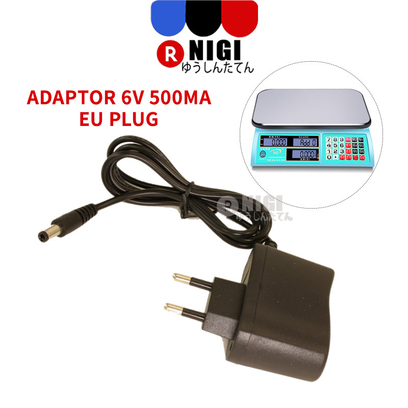 Jual NIGI Charger Timbangan Adaptor 6v 500mah Adaptor Timbangan 6v ...