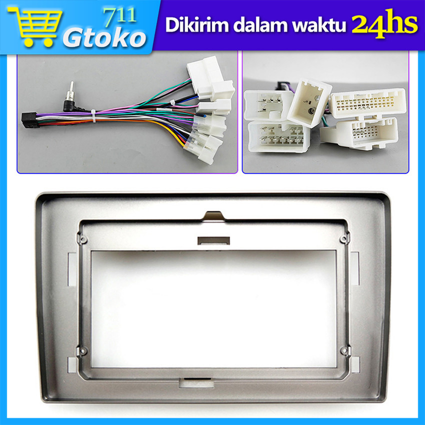 Jual Frame Kabel Headunit Frame Head Unit Android Toyota Hiace Silver ...