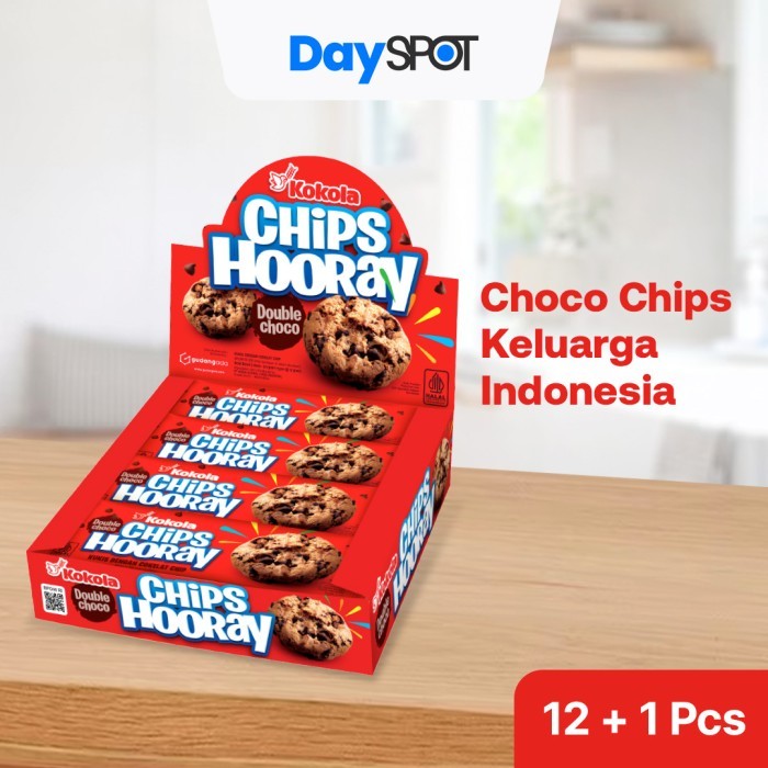 Jual Kokola Chips Hooray Double Choco 1 Box - 221 gr ( 12pcs * 17 gr ...