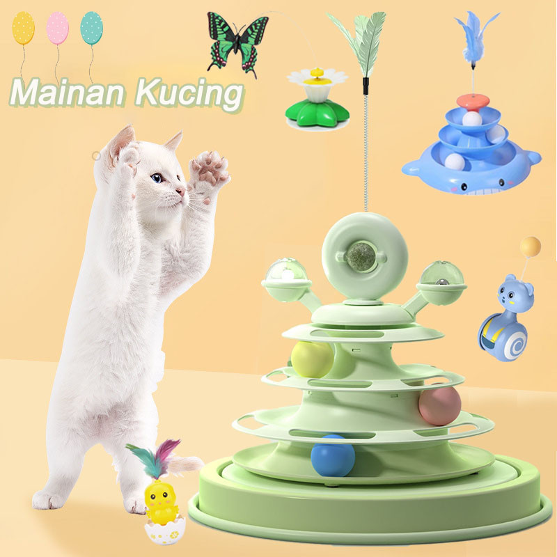 Jual Pelat Bermain Trek Kucing 4 Tingkat / Meja Putar Kucing Mainan ...