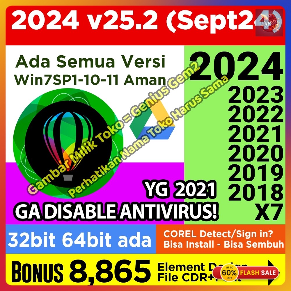 Jual Corel Draw 2022 2021 2020 2019 2018 X7 Coreldraw Corel INCLUDE ...