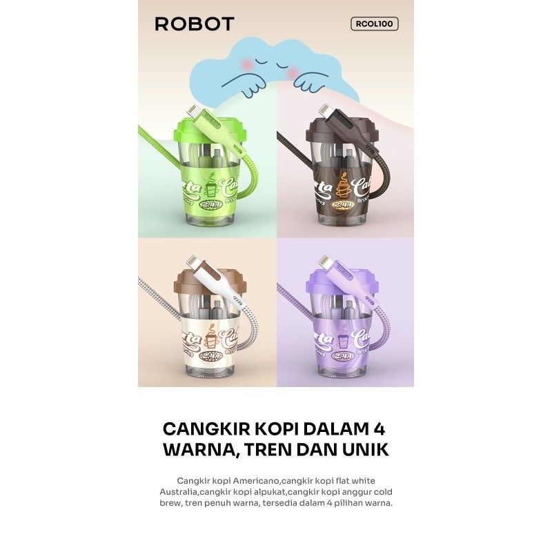 Jual [ 1 BOX ISI 20 PCS ]- ROBOT RCO COFFEE CUP / KABEL DATA ROBOT ...