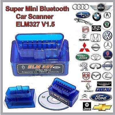 Jual ELM327 Mini OBD OBD2 Bluetooth WirelessCarScanner Alat Scan Mobil ...