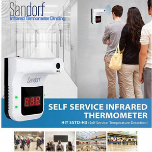 Jual Thermometer Dinding Infrared Wall Mounted Infrared Thermometer Non ...
