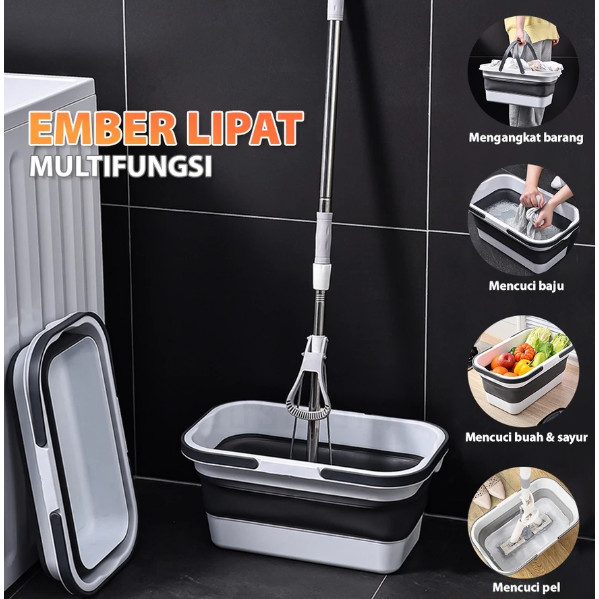 Jual EMBER PANJANG LIPAT + 4 RODA Portable Serbaguna / Baskom Laundry ...