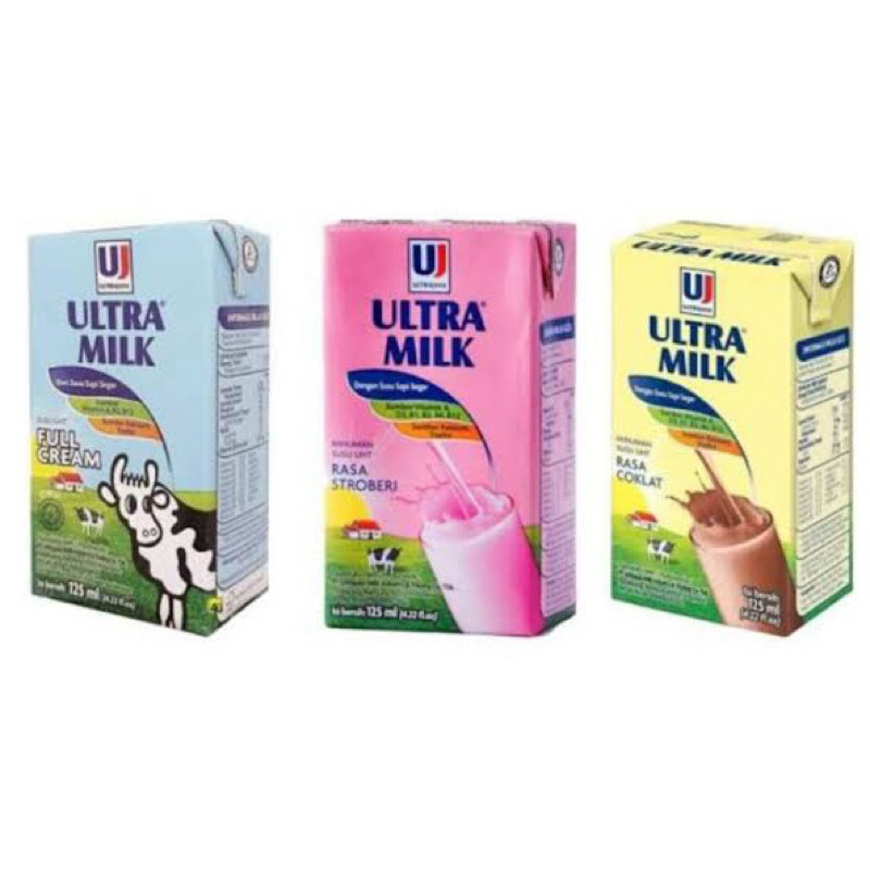 Jual Susu UHT Ultra Milk 125ML / 1 Dus / 40Pcs | Shopee Indonesia