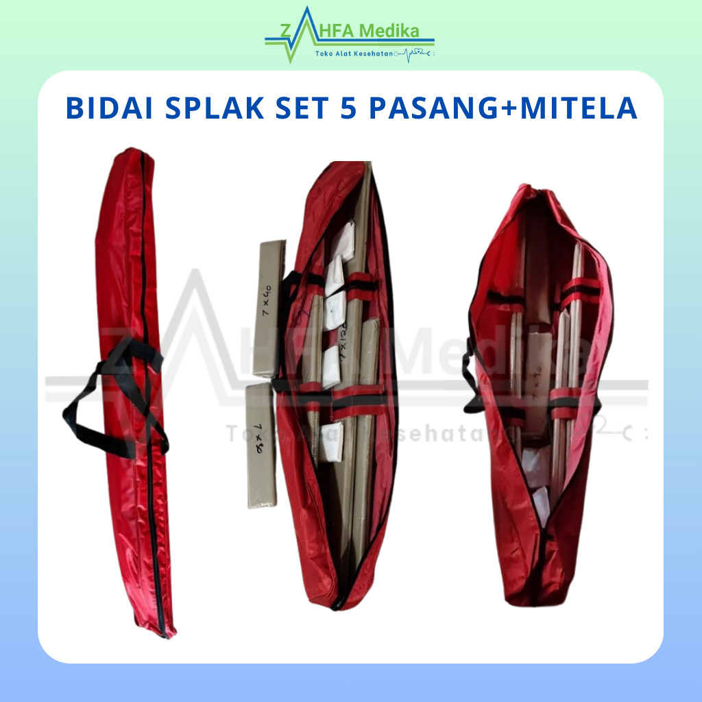 Jual Bidai Set Patah Tulang/ Splak Set Mitela PMR/ Spalk Set + 5 Mitela ...