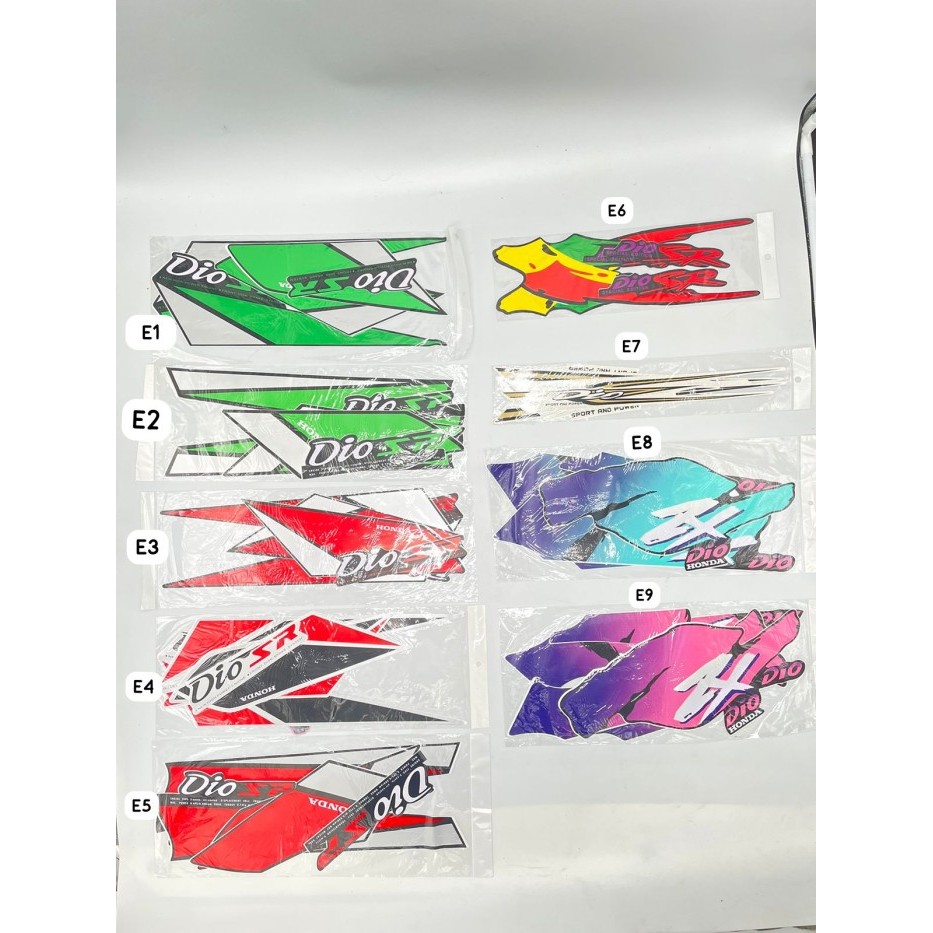 Jual Sticker Striping Honda Dio, ZX, SR, SP Model E - E6 | Shopee Indonesia