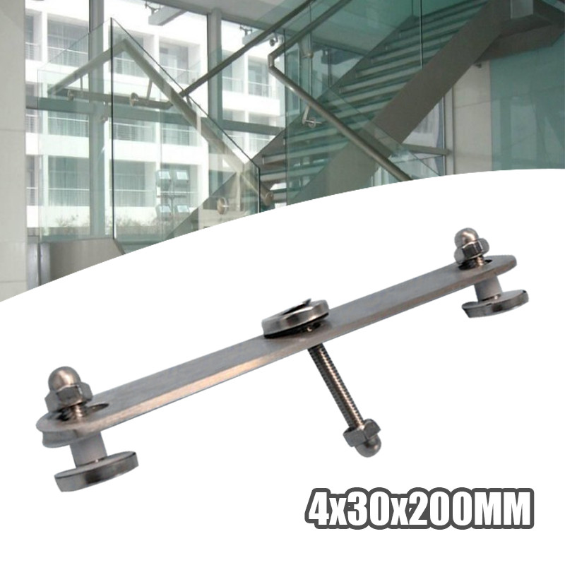 Jual Railing Tangga Penjepit Kaca Strip Double Metallic Jepitan Kaca ...