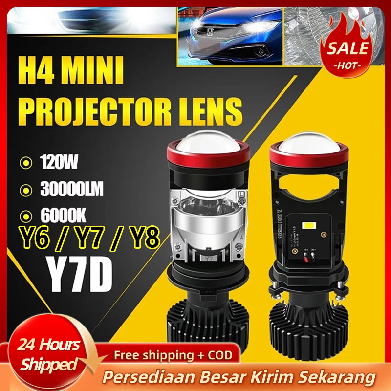 Jual 2PCS Lampu Head lamp Led Projie H4 Mini Lens Y6 Y7 Y8 Y11 Original ...