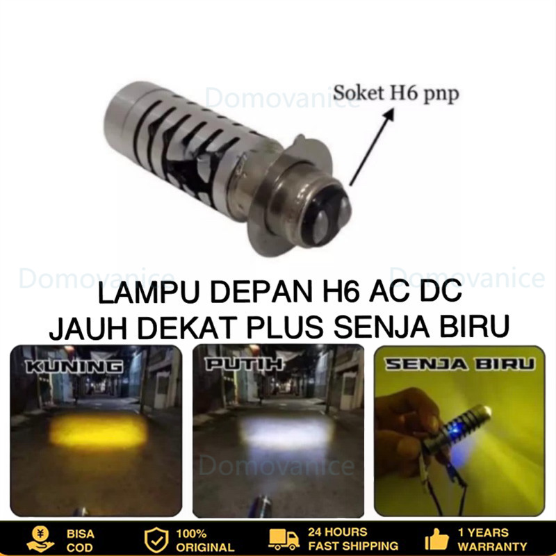 Jual Lampu Utama Motor H6 Premium Laser Bohlam Motor Matic Bebek ...