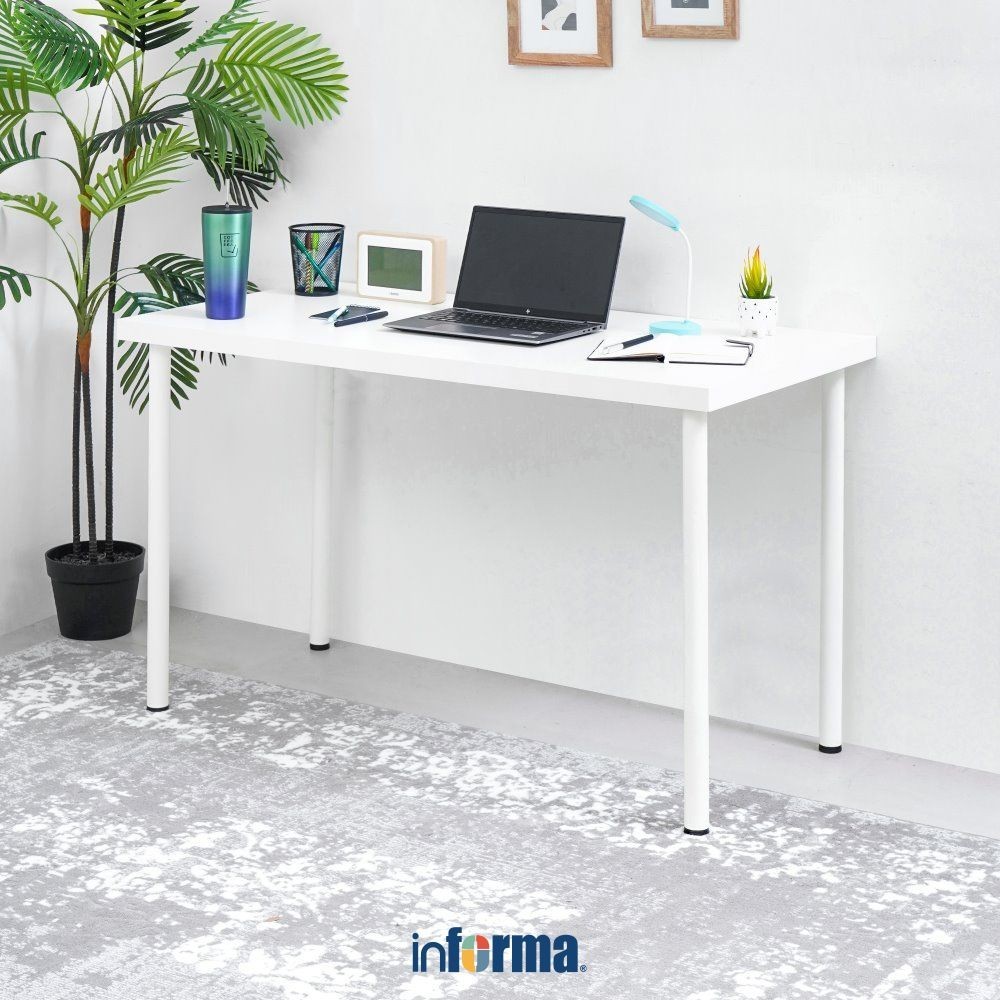 Jual Informa Berka 120 cm Meja Kantor - Putih Office Table Furnitur ...