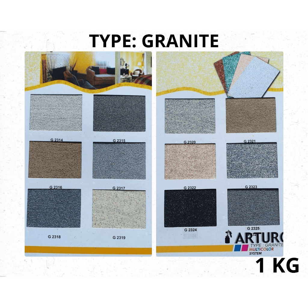 Jual ARTURO Cat Texture Type Granite 1 KG (KLG) | Shopee Indonesia