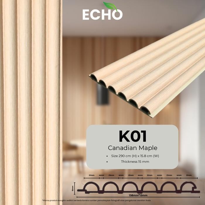 Jual ECHO WALLPANEL SEMI CIRCLE 15MM WPC ( TYPE K) SETENGAH LINGKARAN ...