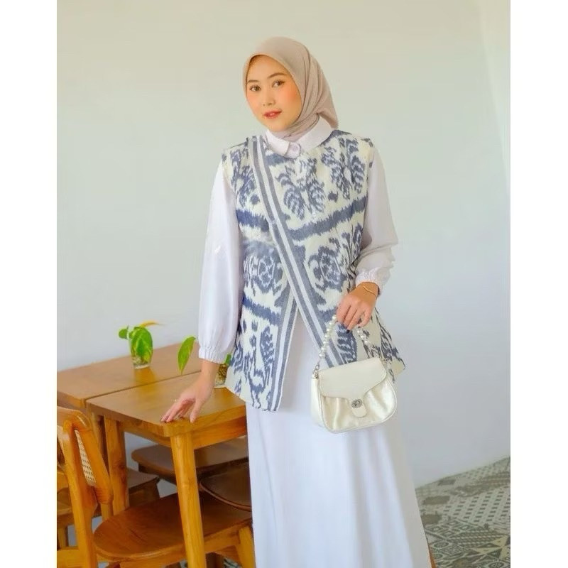 Jual VEST TRISTA, BATIK TENUN WANITA, VEST WANITA, ROMPI TENUN, ROMPI ...
