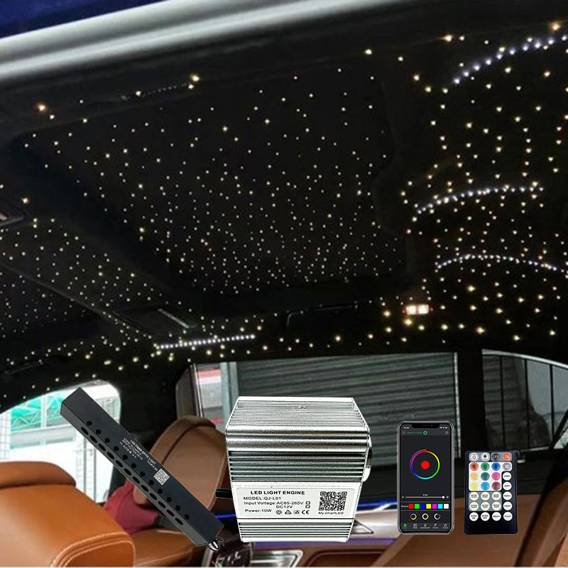 Jual Twinkle RGBW Fiber Optic Star Light Kit Smart app Car Roof Starry ...
