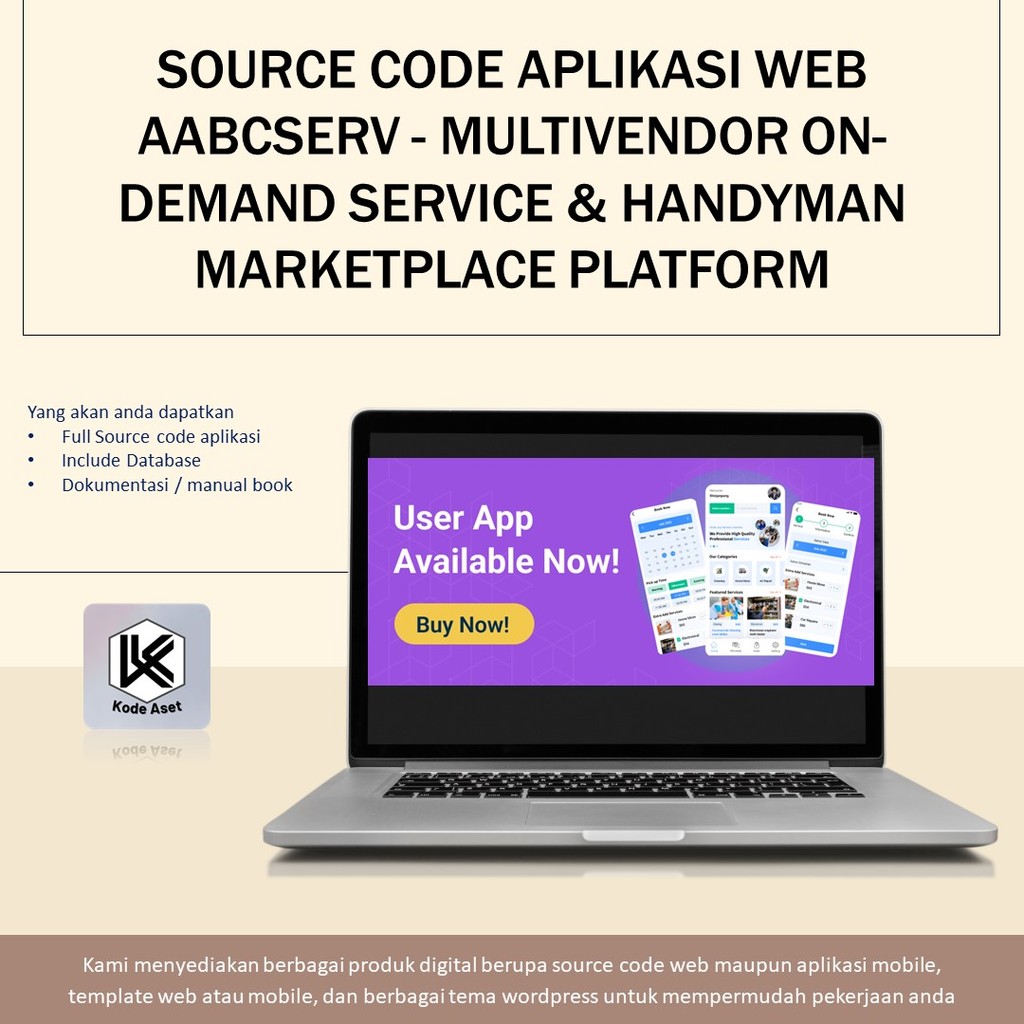 Jual Source Code Aplikasi Web Aabcserv Multivendor On Demand Service