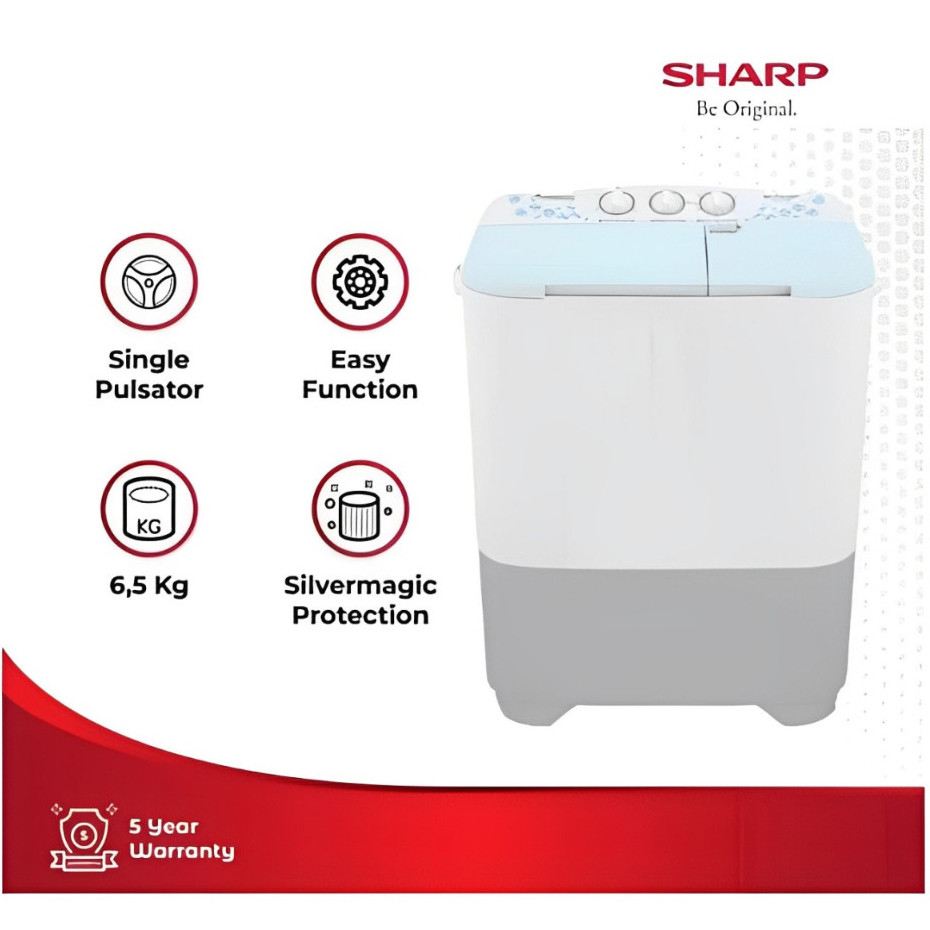 Jual SHARP Mesin Cuci 2 Tabung 7 Kg EST 70MW | Shopee Indonesia