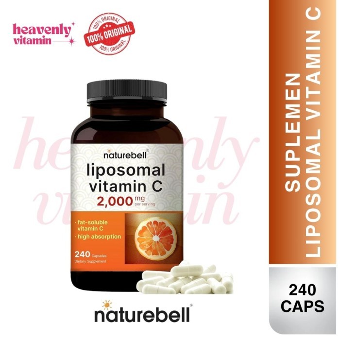 Jual Naturebell Liposomal Vitamin C 2,000 mg - 240 Capsules, Non-GMO ...