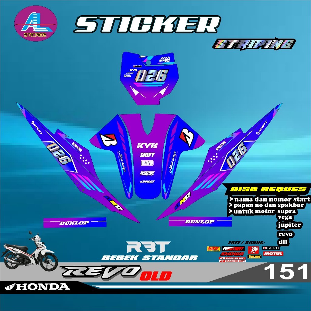 Jual Sticker RBT MOTOR REVO OLD STRIPING MOTOR RBT BEBEK MODIF ...