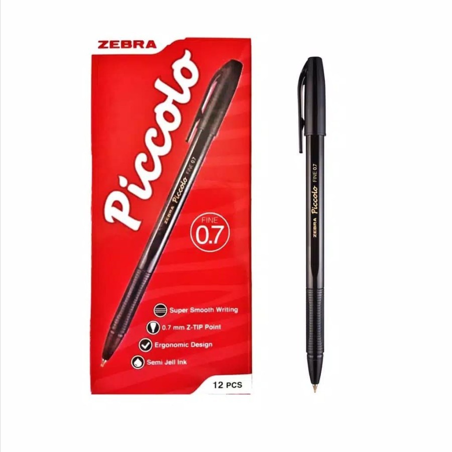 Jual Pulpen Zebra Piccolo 0.7mm 1Pack / 12Pcs | Shopee Indonesia