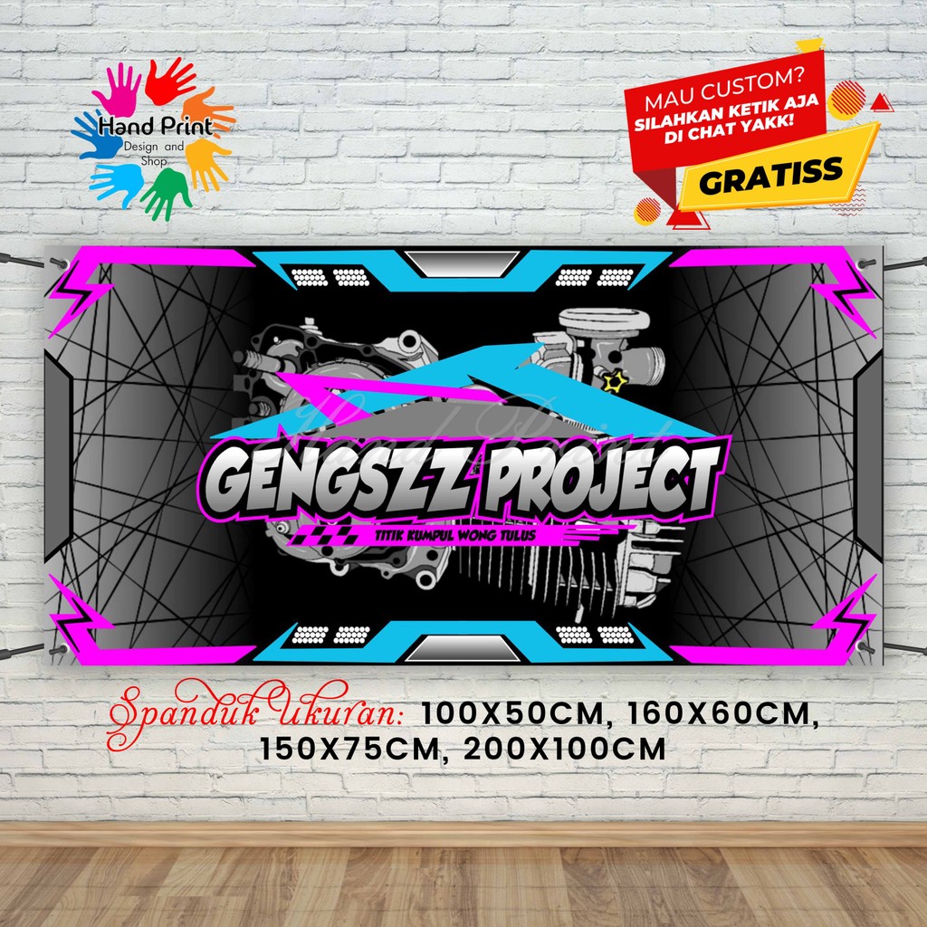 Jual Cetak Spanduk Banner Bengkel Motor Racing MMT Spanduk Custom ...