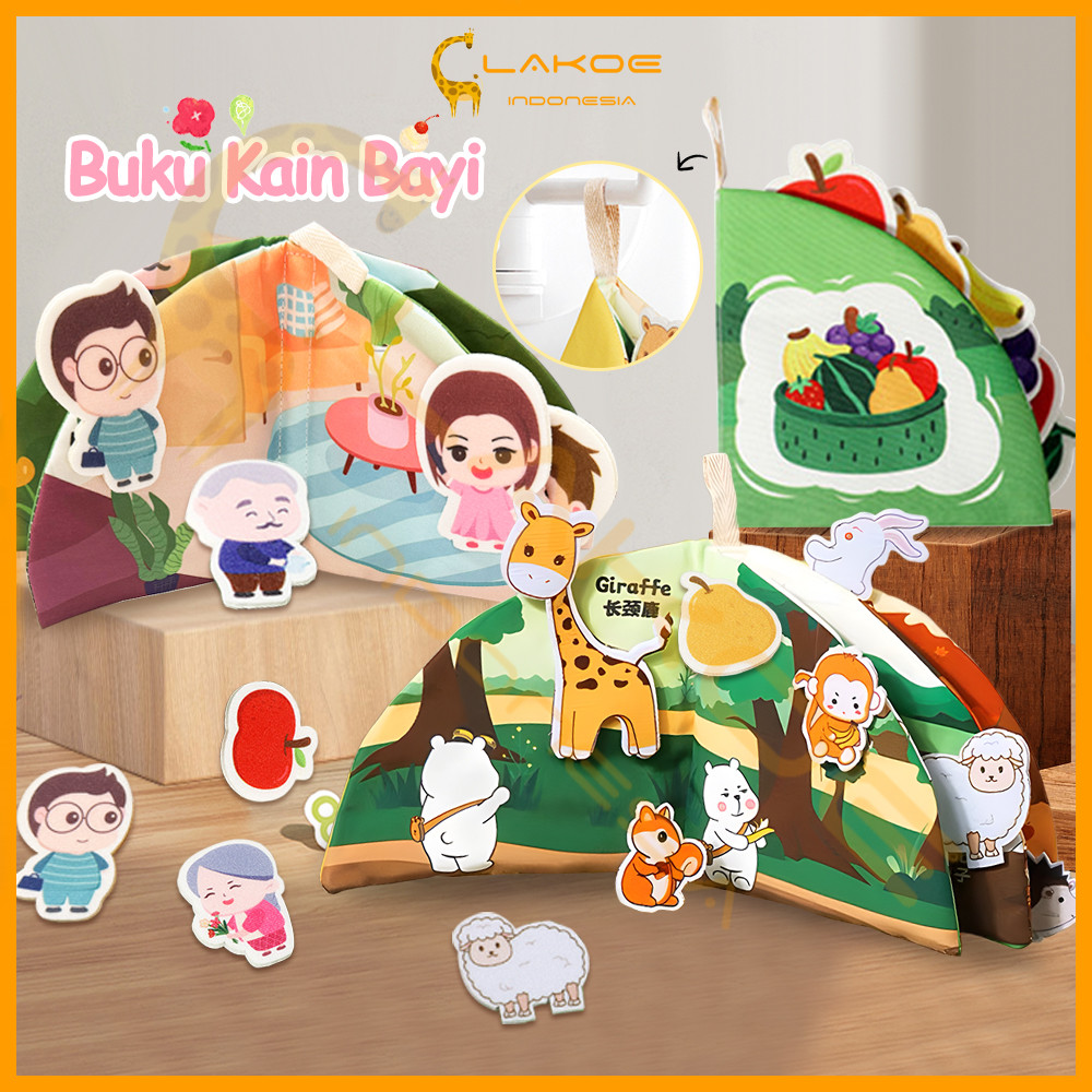 Jual LAKOE Buku Kain Bayi Soft Book Newborn 3d Buku Bantal Bayi Cloth ...