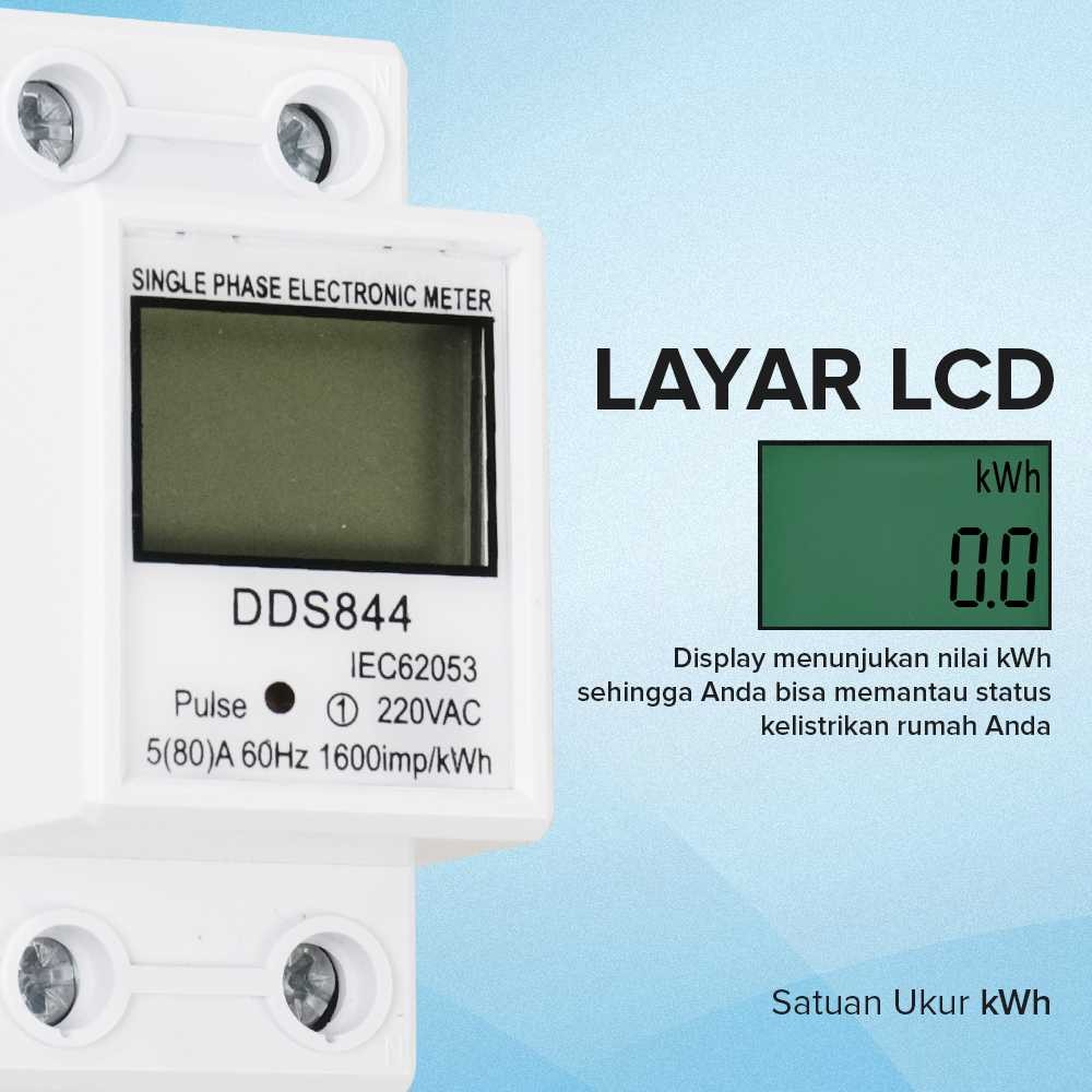 Jual DIANQI Meteran Listrik Digital Din Rail kWh Meter Single-Phase 220 V - DDS844 | Shopee ...